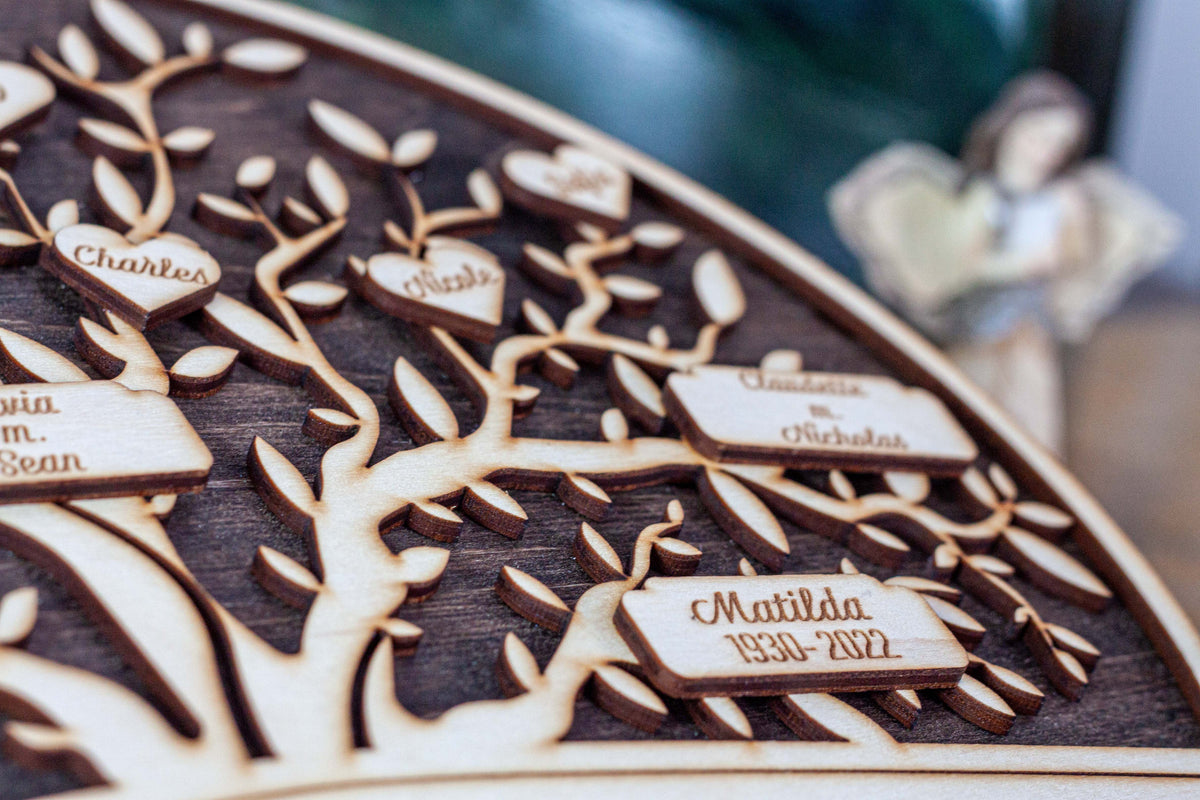 11.75" Custom Family Tree Plaque – Treasured Memories Gift Center
